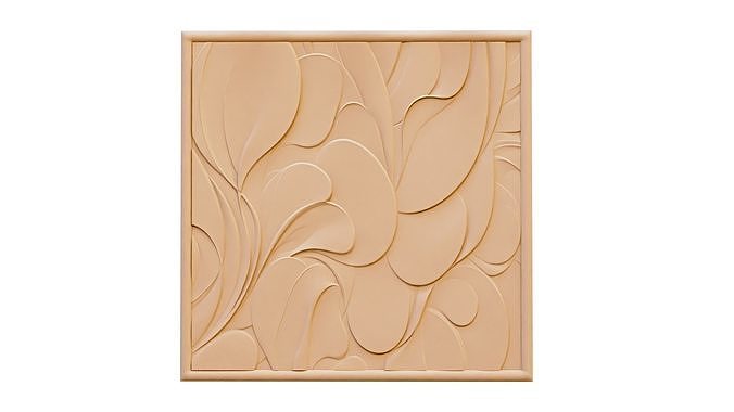 modern panel wall decor set wall relief mural CNC 135 3D model | CGTrader