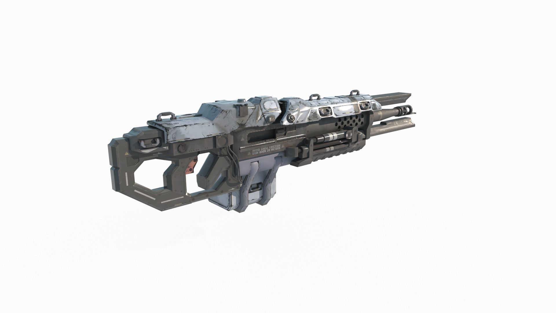 Science fiction weapon heavy machine gun 3D model | CGTrader