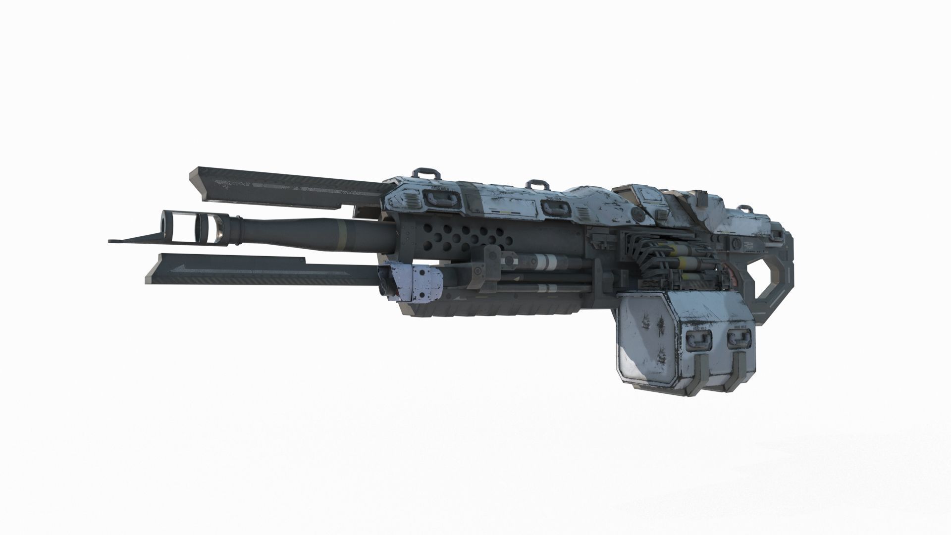 Science fiction weapon heavy machine gun 3D model | CGTrader