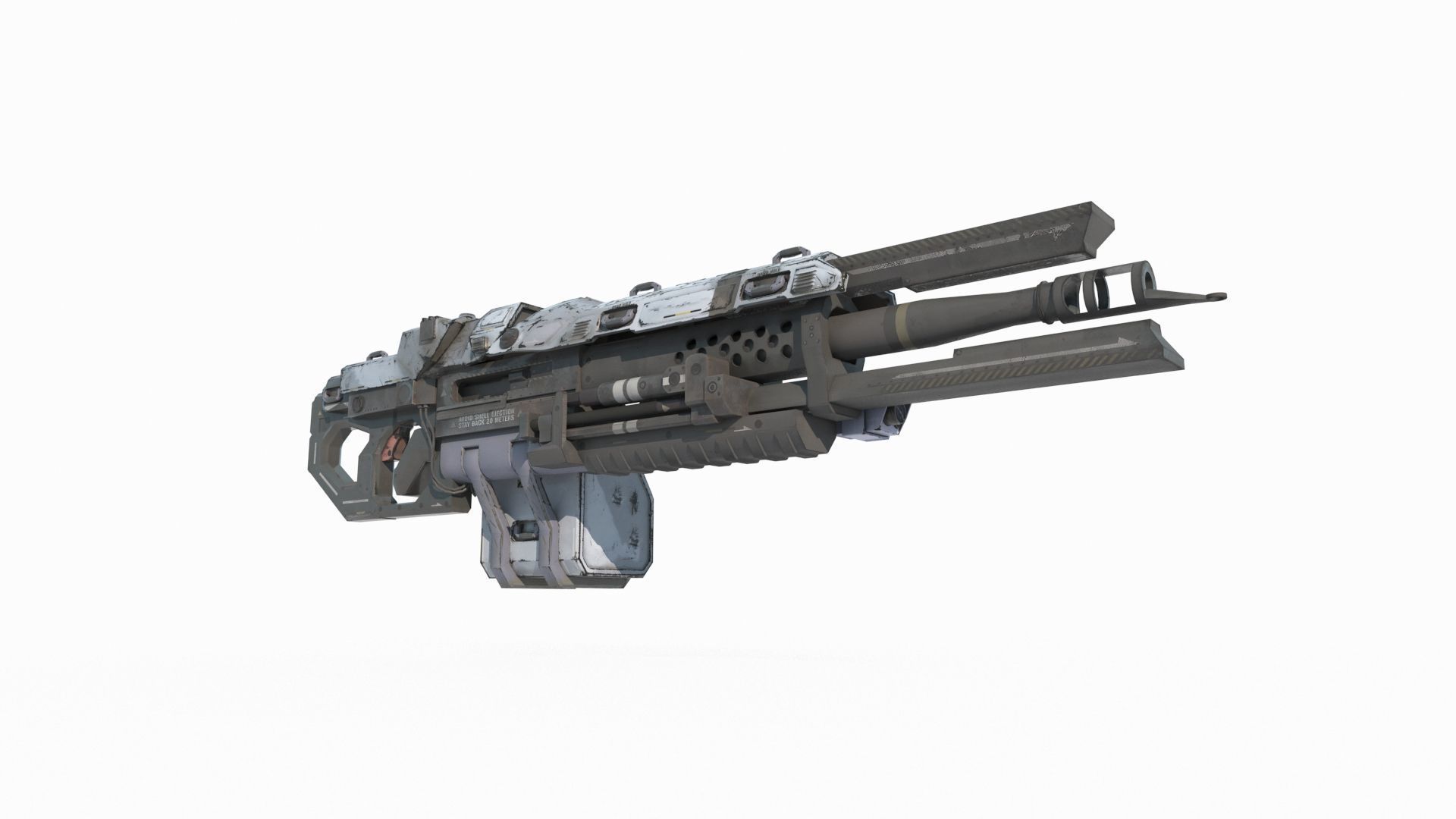 Science fiction weapon heavy machine gun 3D model | CGTrader