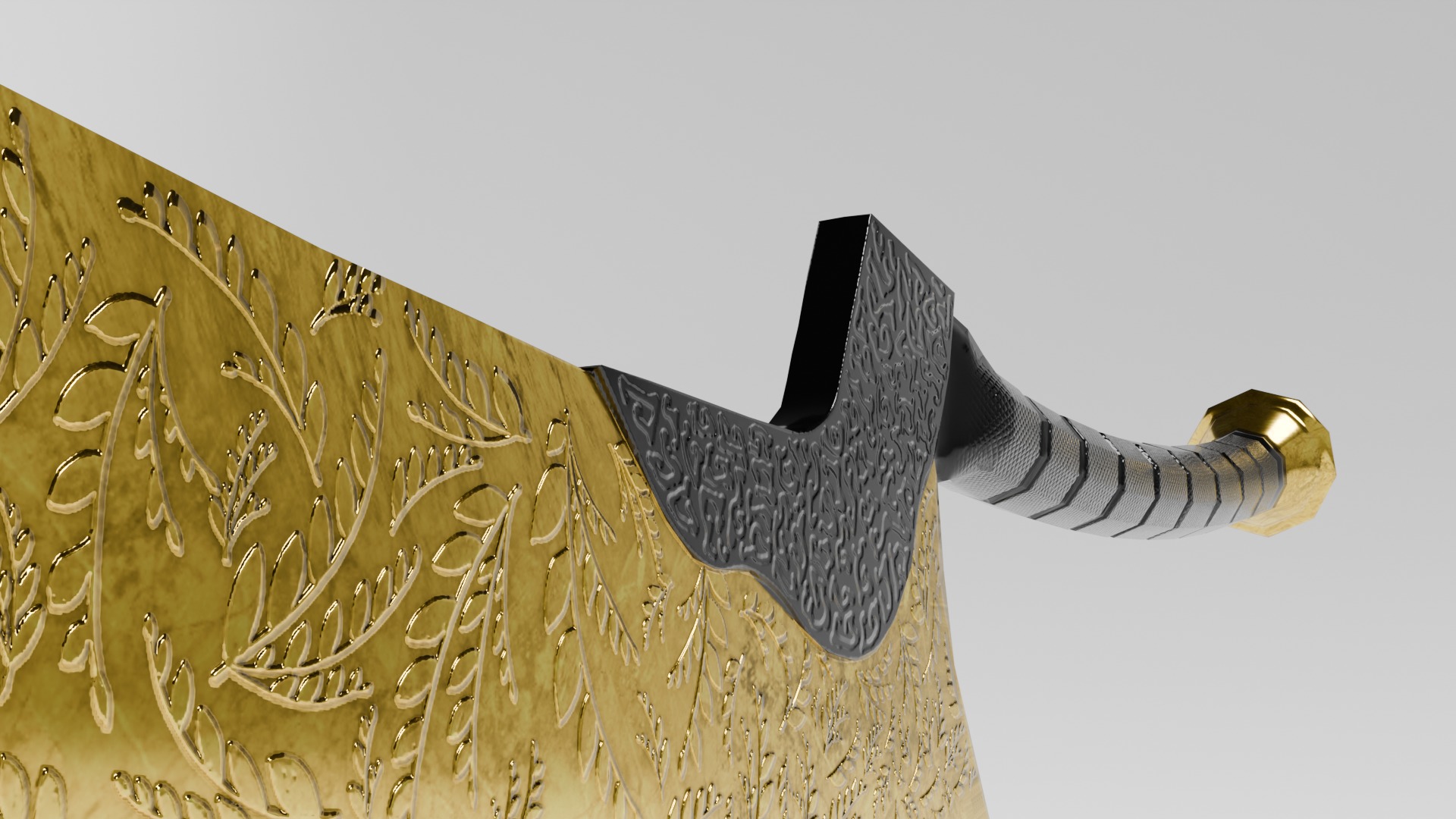 Golden cleaver axe free VR / AR / low-poly 3D model | CGTrader