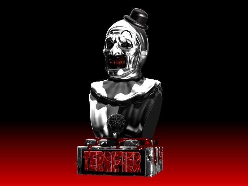 TERRIFIER CLOWN TERROR MOVIE SLAYER BUST 3D model 3D printable | CGTrader
