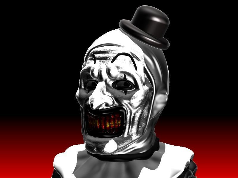 TERRIFIER CLOWN TERROR MOVIE SLAYER BUST 3D model 3D printable | CGTrader