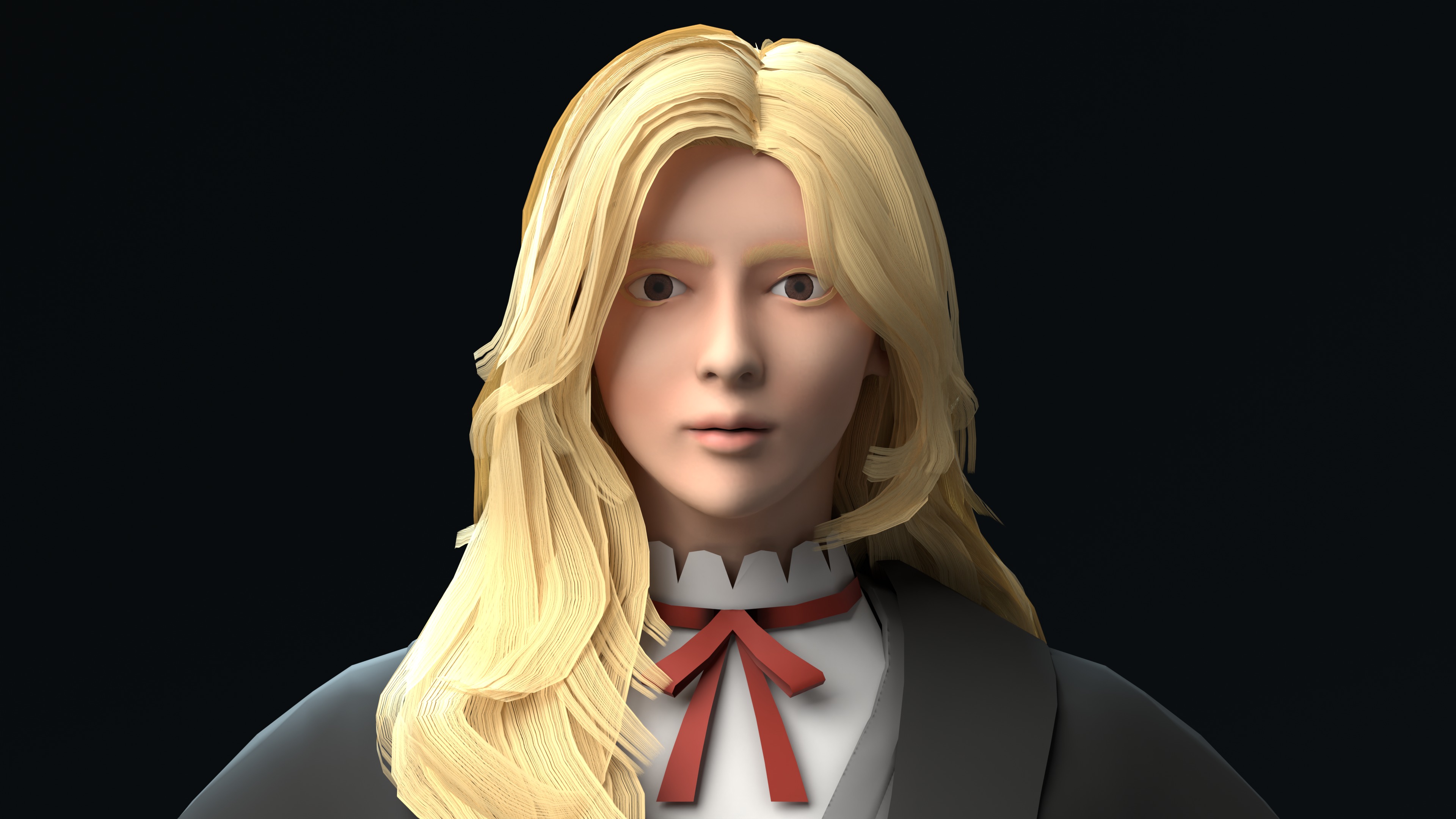 female wizard student free VR / AR / low-poly 3D model | CGTrader
