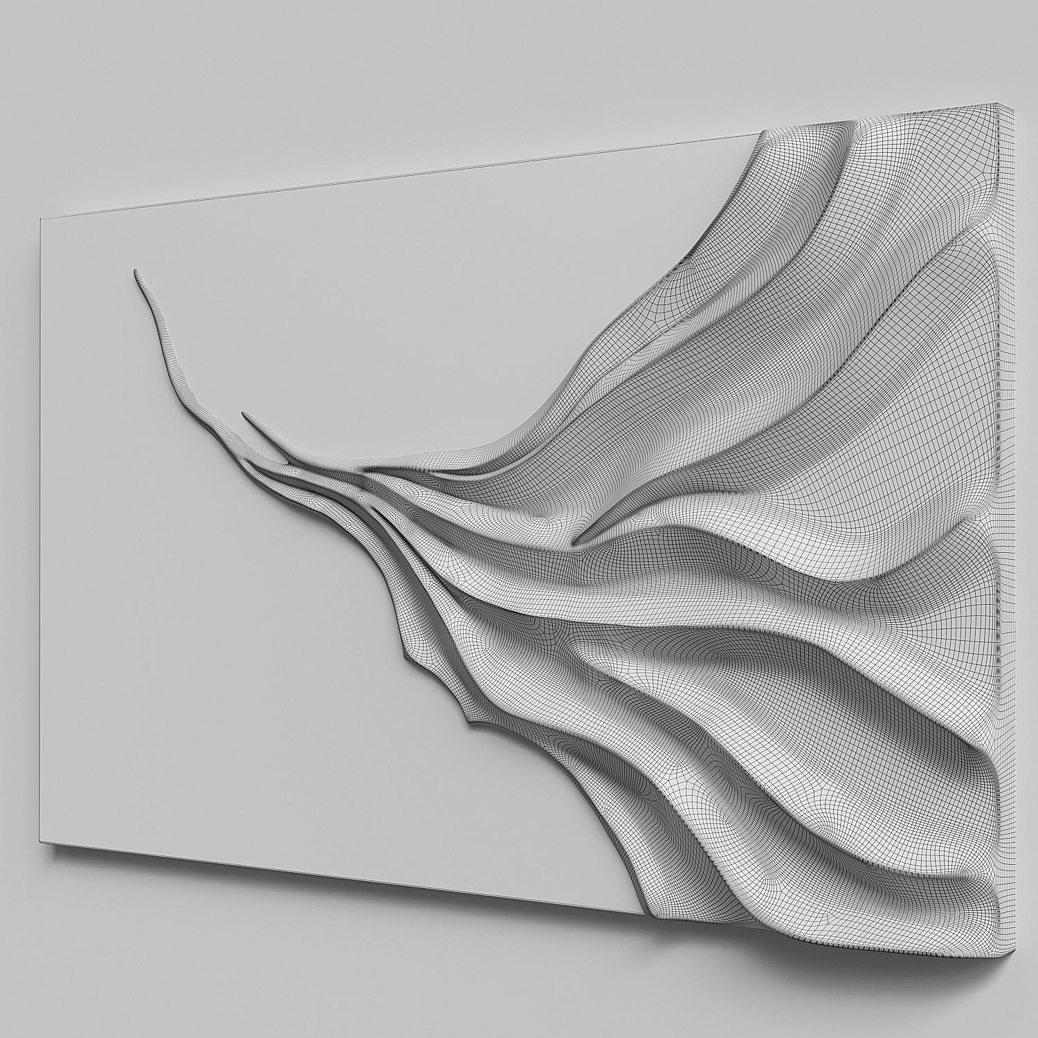 Abstract wall art panel 3D model | CGTrader