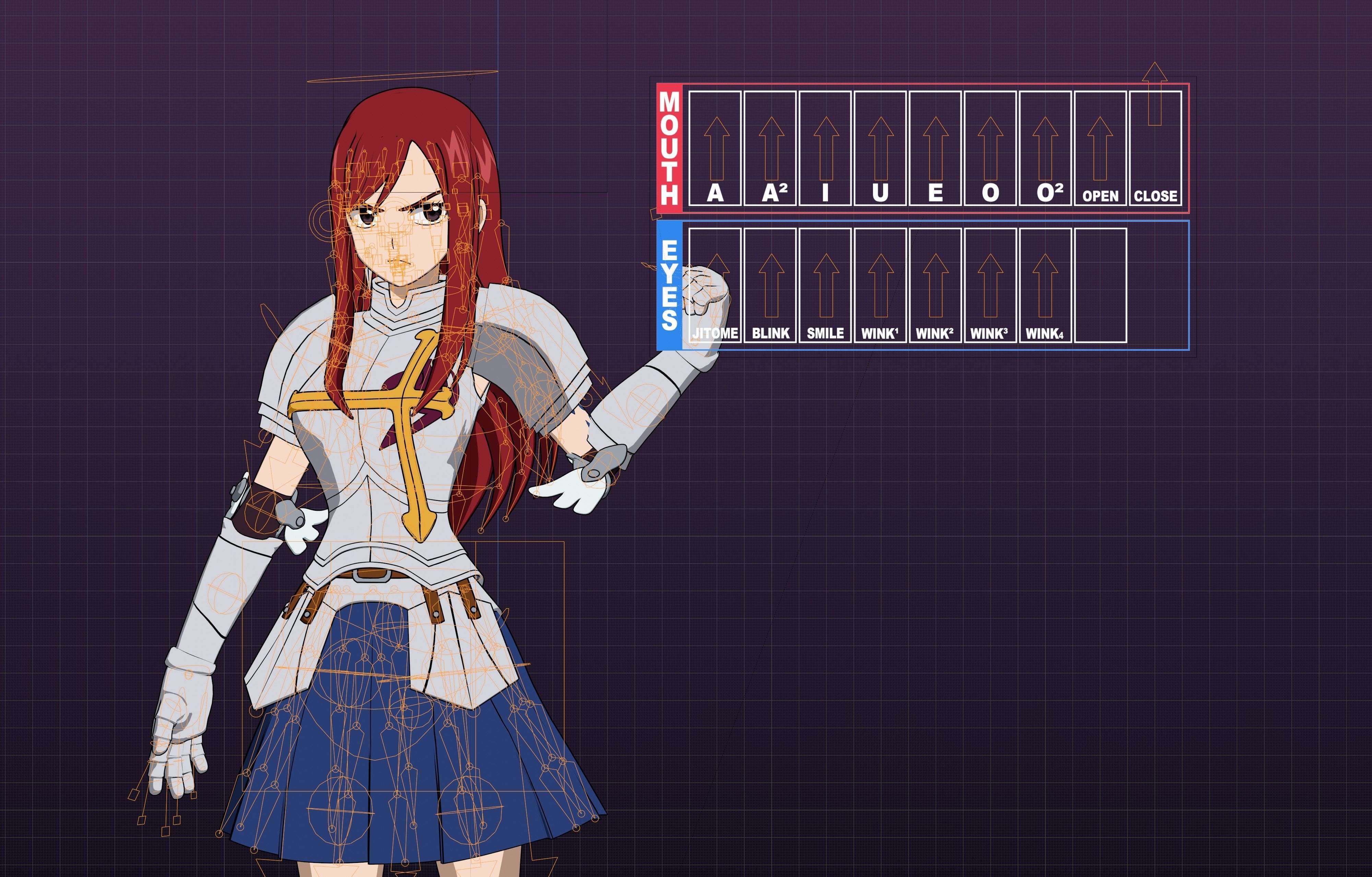 3D model Erza Scarlet - Fairy Tail Anime - Model 3D VR / AR / low-poly ...