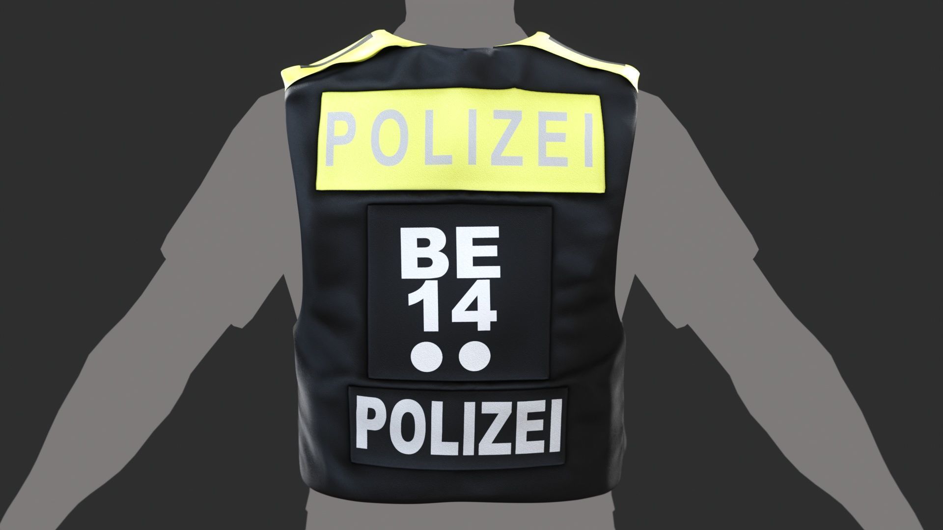 3D model Berlin Police Tactical Vest Polizei FIVEM Uniform VR / AR ...