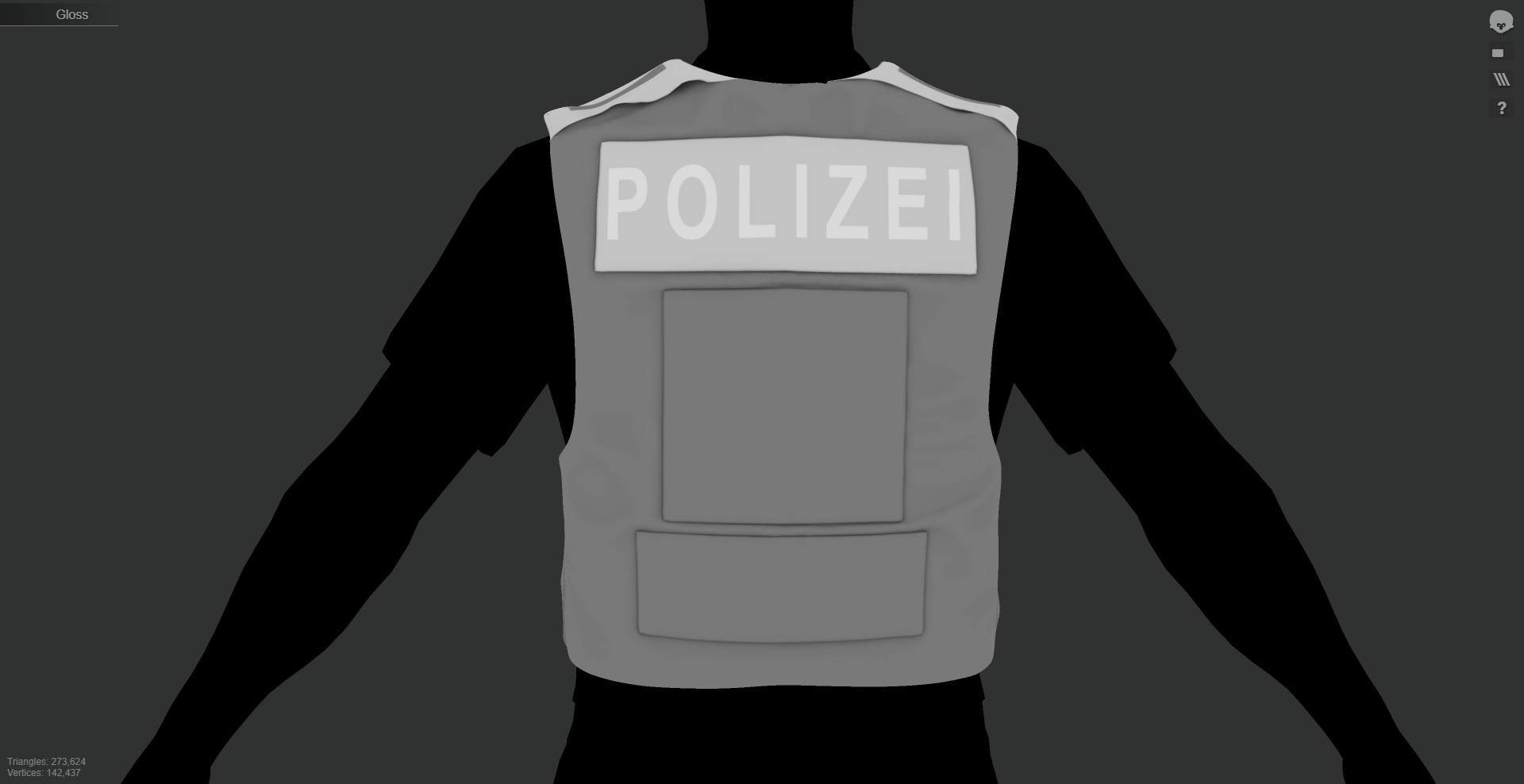 3D model Berlin Police Tactical Vest Polizei FIVEM Uniform VR / AR ...