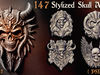 147 Stylized Skull Alpha - Vol02 3D model | CGTrader