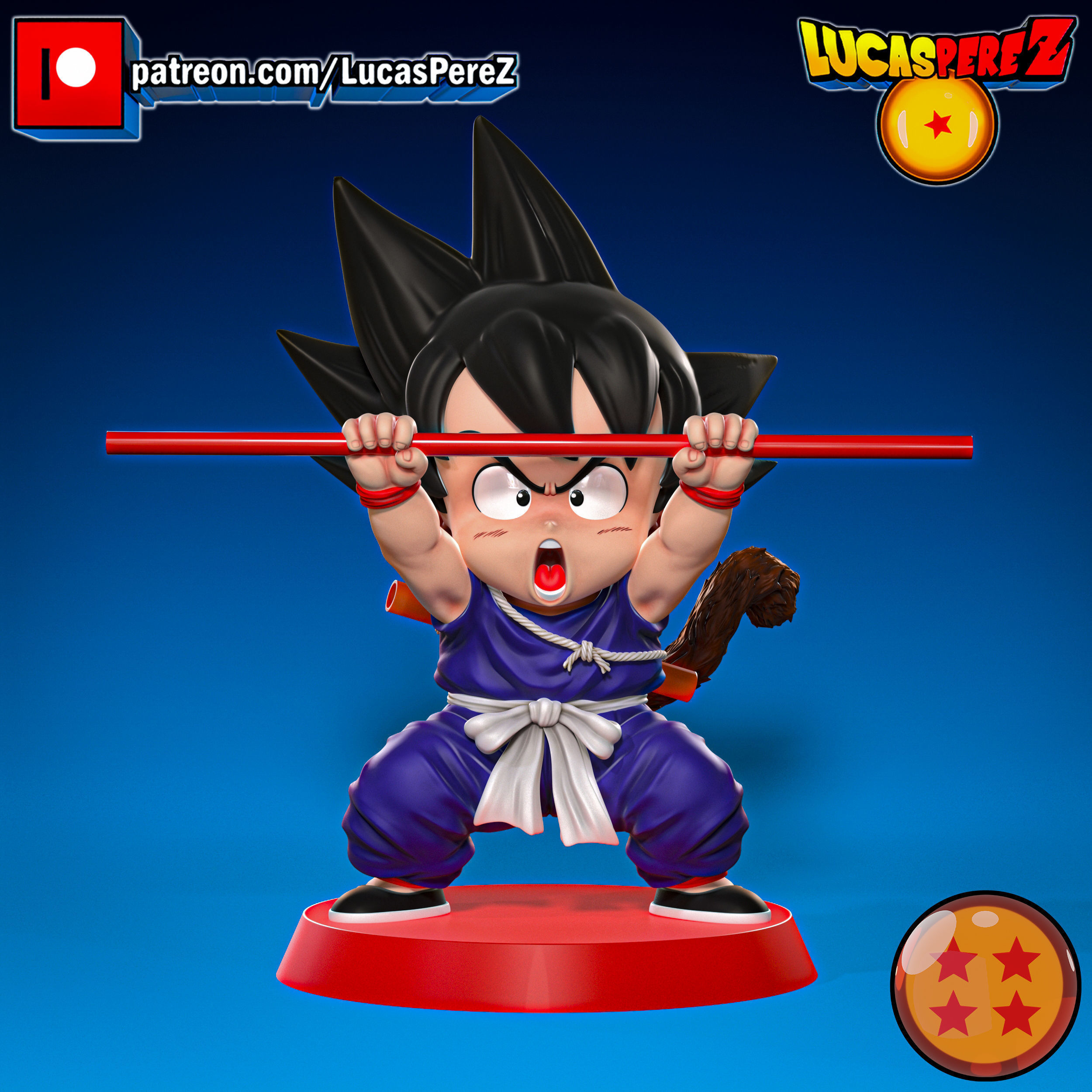 KID GOKU 3D model 3D printable | CGTrader