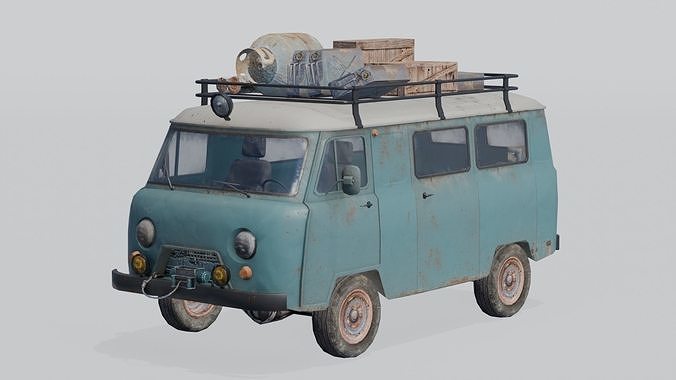 3D model Off-Road Soviet Van VR / AR / low-poly | CGTrader