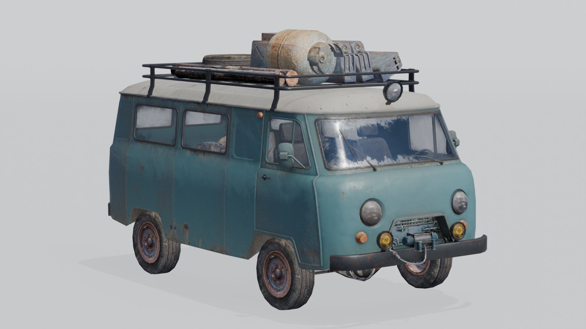 3D model Off-Road Soviet Van VR / AR / low-poly | CGTrader