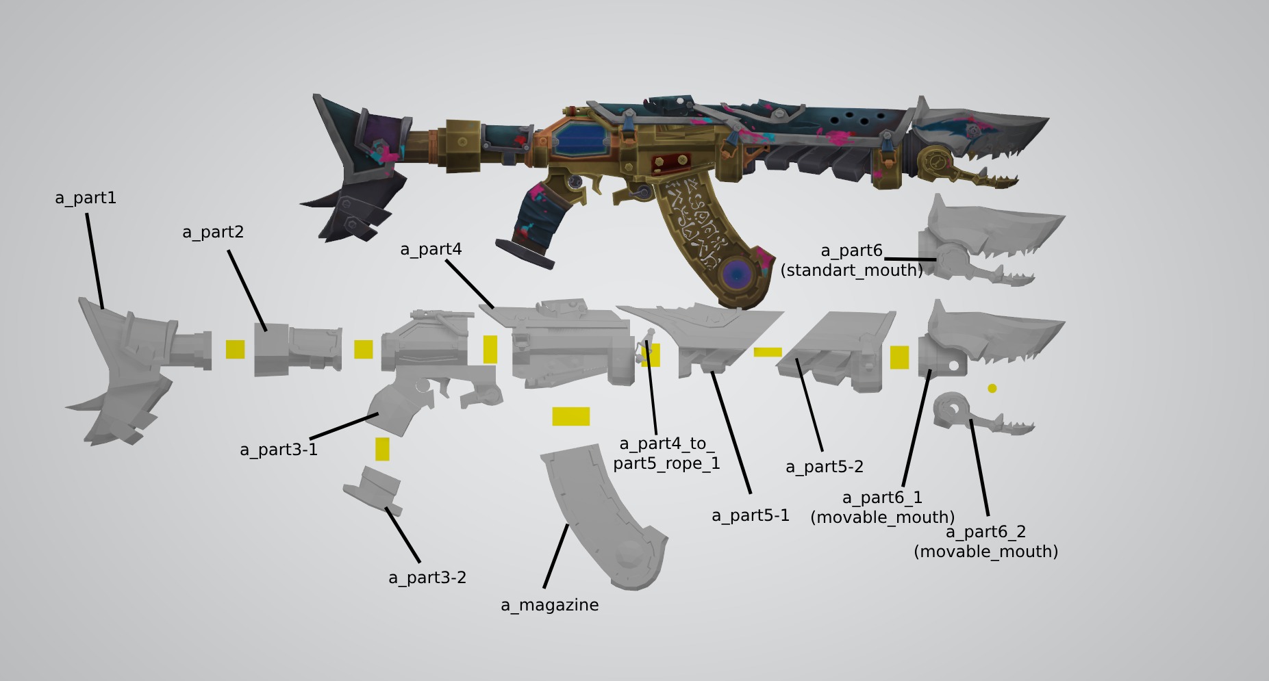 Valorant Arcane Vandal-Valorant Arcane-Valorant Arcane Cosplay 3D model ...