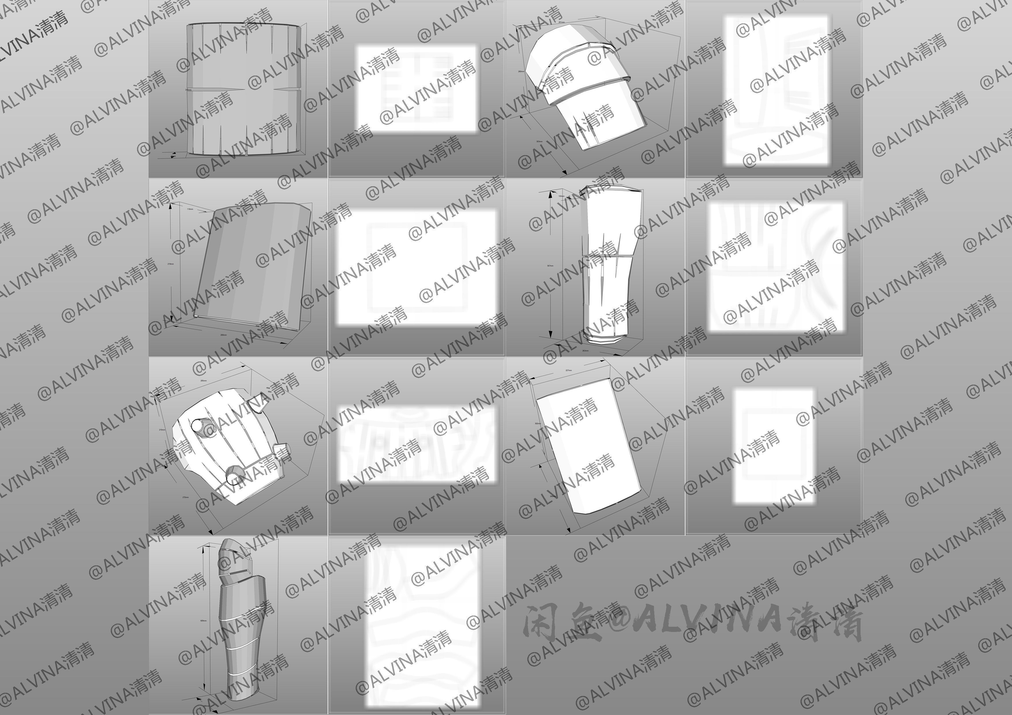 3D model Jin Roh Armor - DIY Cosplay Pepakura Foam Template VR / AR ...