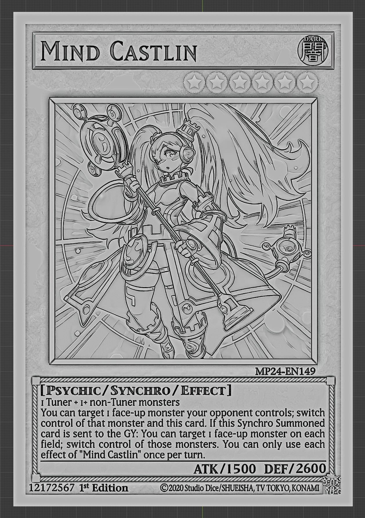 Mind Castlin -yu-gi-oh free 3D model 3D printable | CGTrader