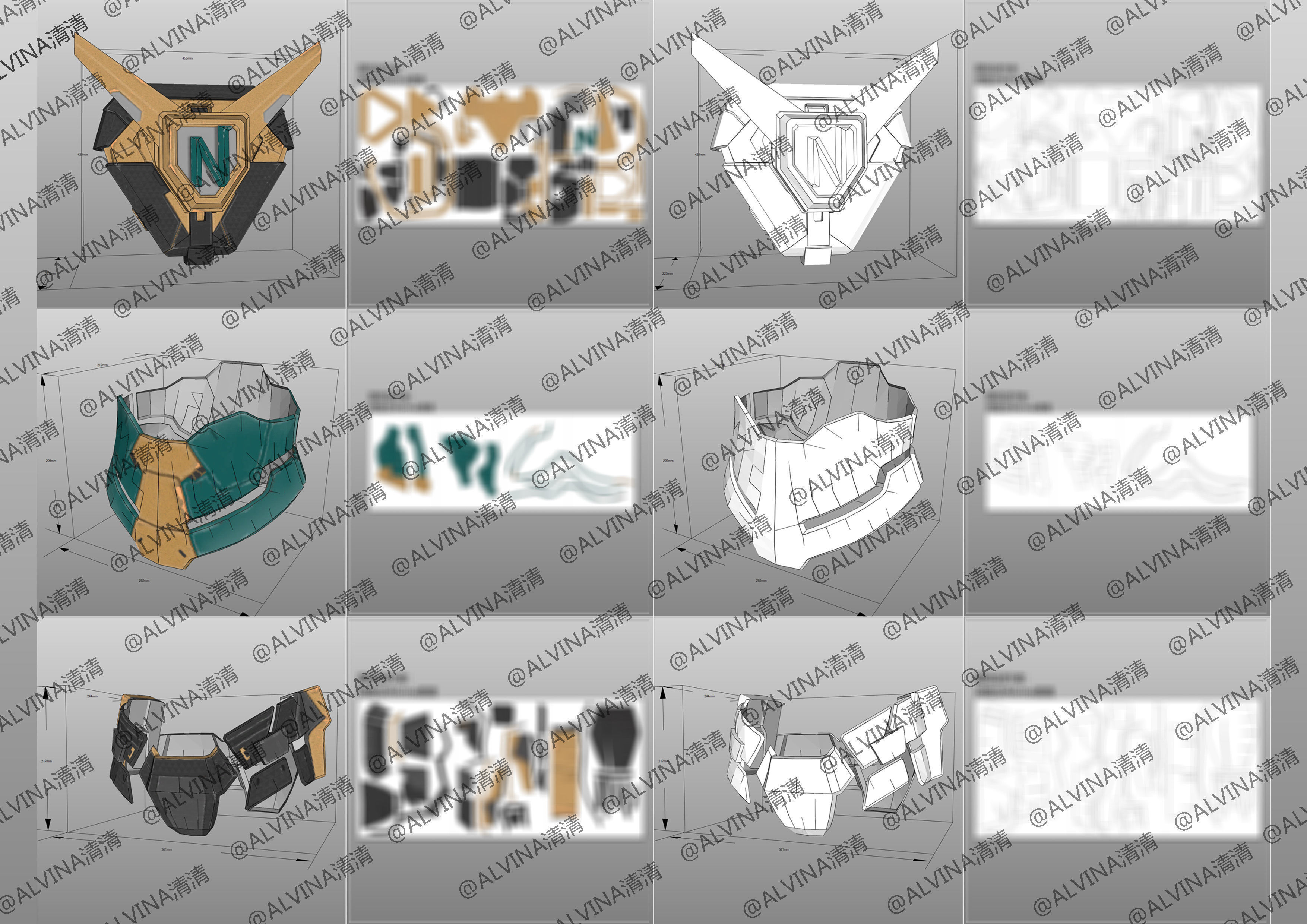 3D model APEX Legends Horizon Rising Storm Armor - DIY Cosplay Pepakura ...