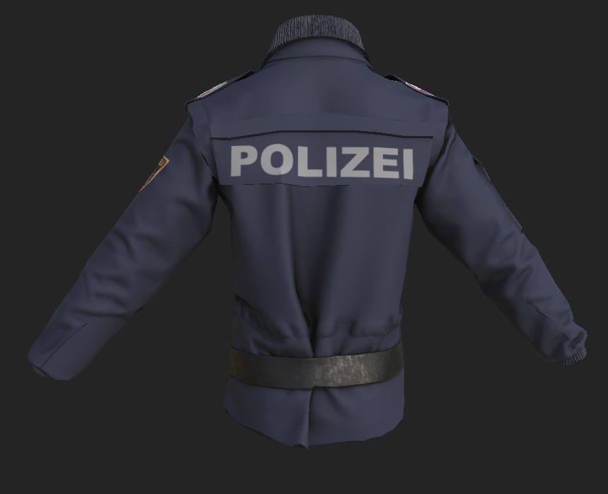 3D model German Police Polizei Uniform Jacket 3D GTA FIVEM Marvelous VR ...