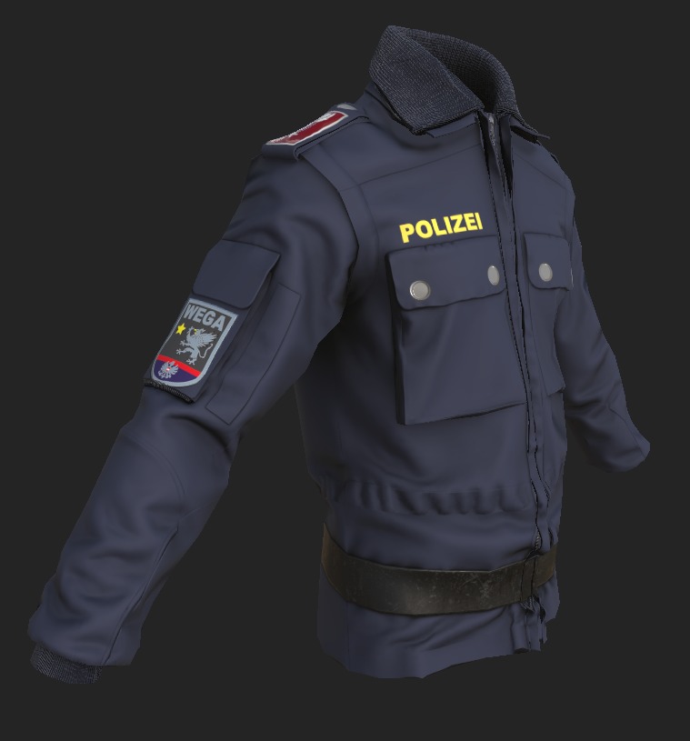 3D model German Police Polizei Uniform Jacket 3D GTA FIVEM Marvelous VR ...