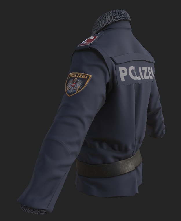 3D model German Police Polizei Uniform Jacket 3D GTA FIVEM Marvelous VR ...
