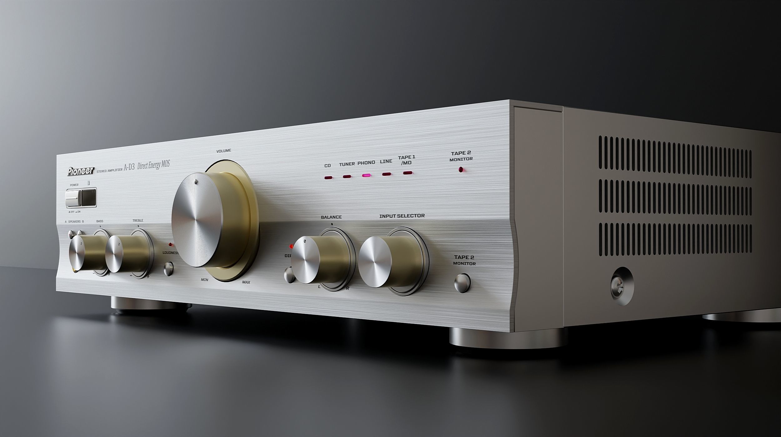 Vintage Japanese Amplifier A56 3D model | CGTrader