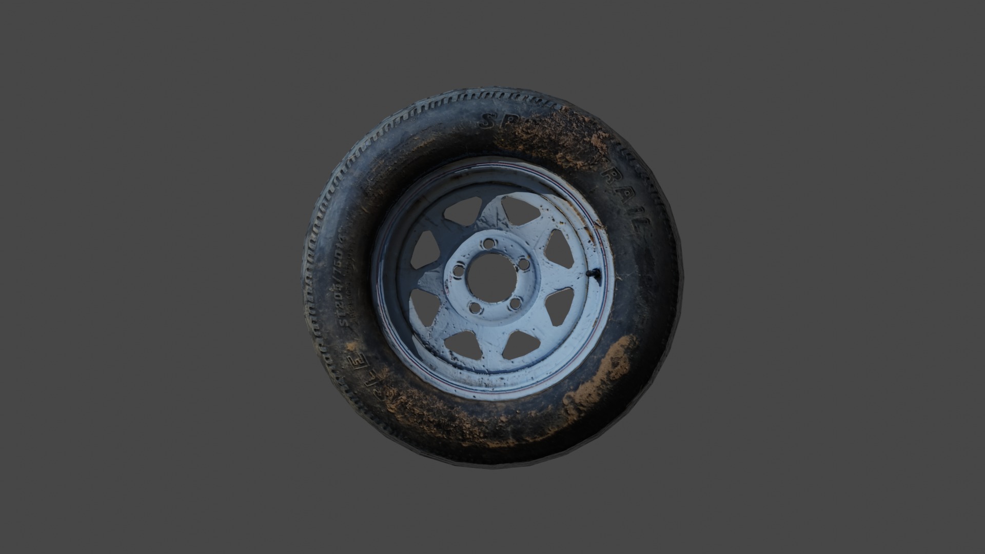Old Tire with Rim free VR / AR / low-poly 3D model | CGTrader
