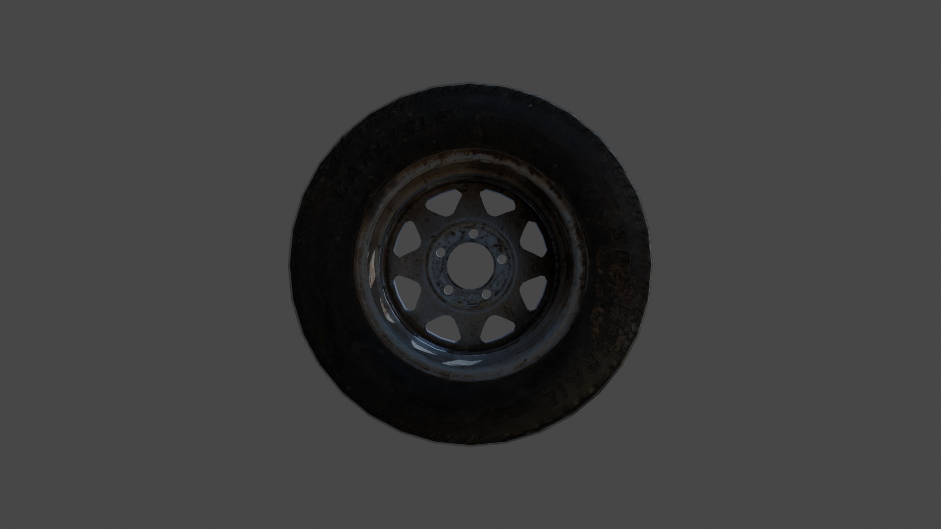 Old Tire with Rim free VR / AR / low-poly 3D model | CGTrader