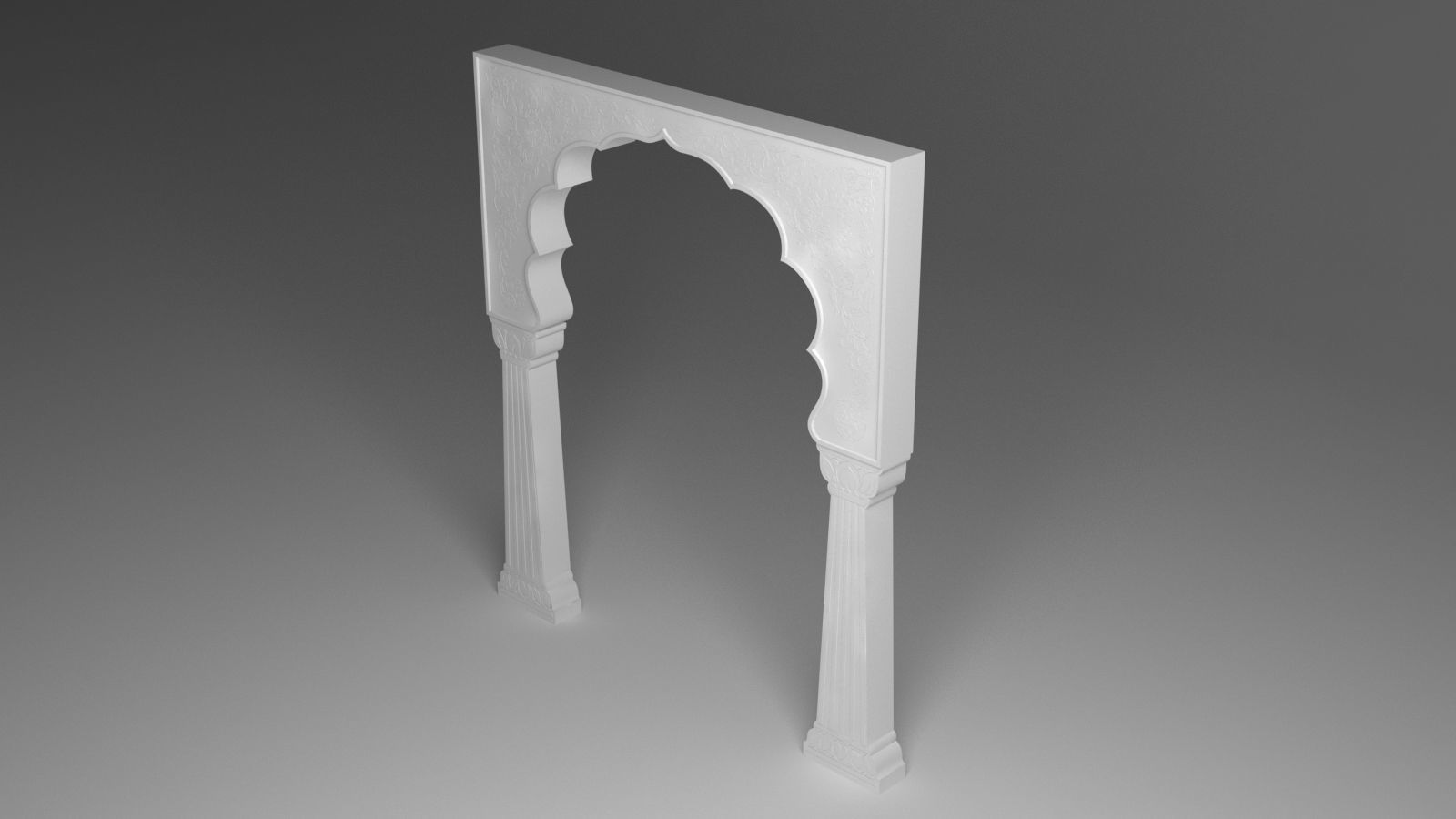 Indian Arch with Motif 3D model | CGTrader