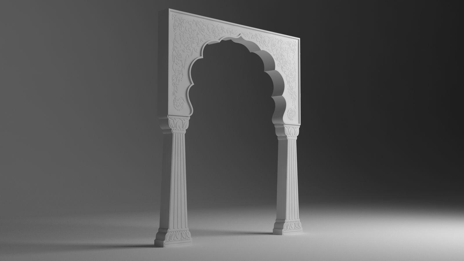 Indian Arch with Motif 3D model | CGTrader