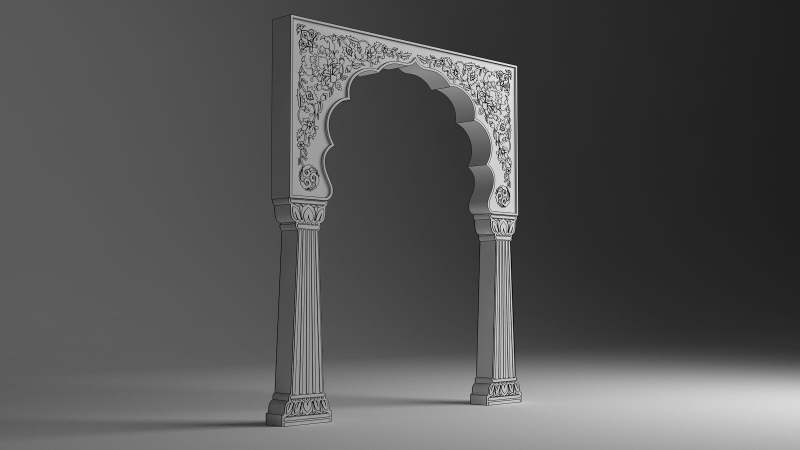 Indian Arch with Motif 3D model | CGTrader