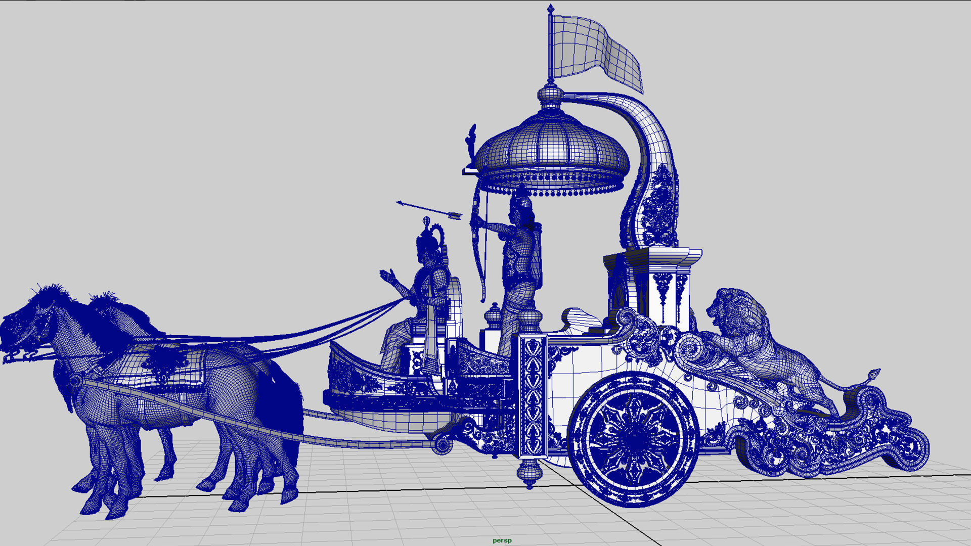 lord krishna arjuna 3D model | CGTrader