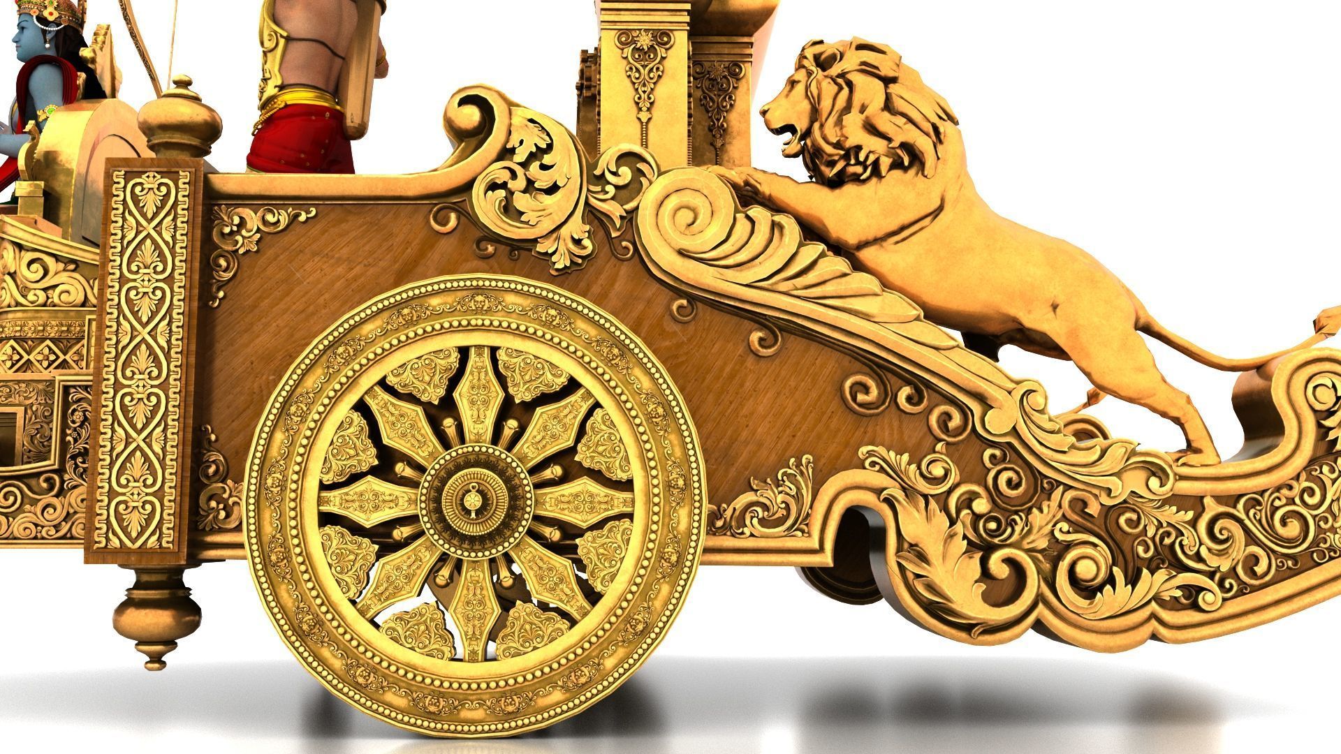 lord krishna arjuna 3D model | CGTrader