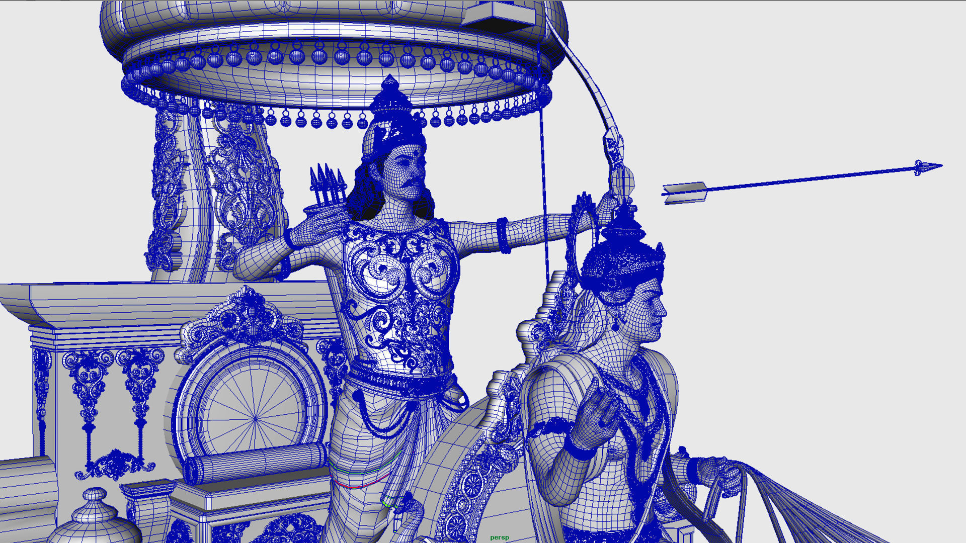 lord krishna arjuna 3D model | CGTrader