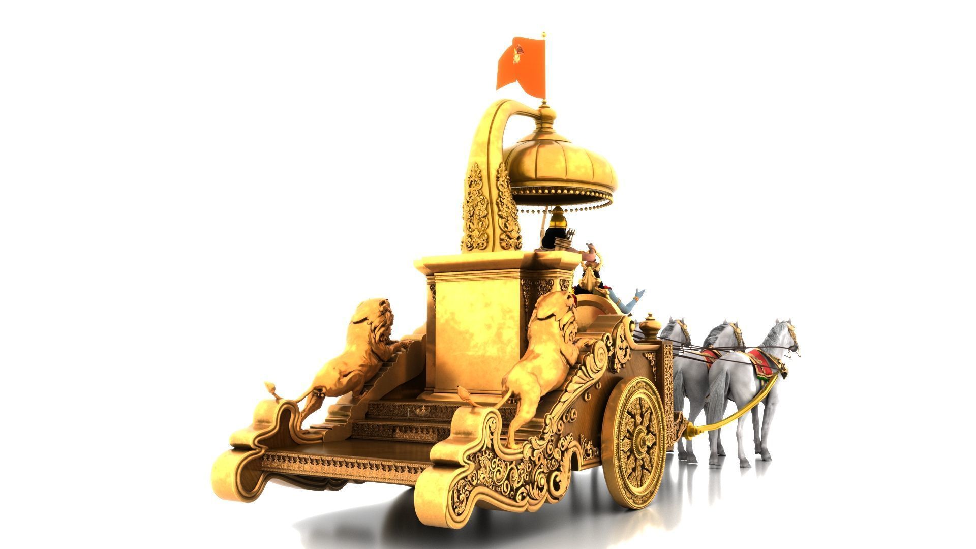 lord krishna arjuna 3D model | CGTrader