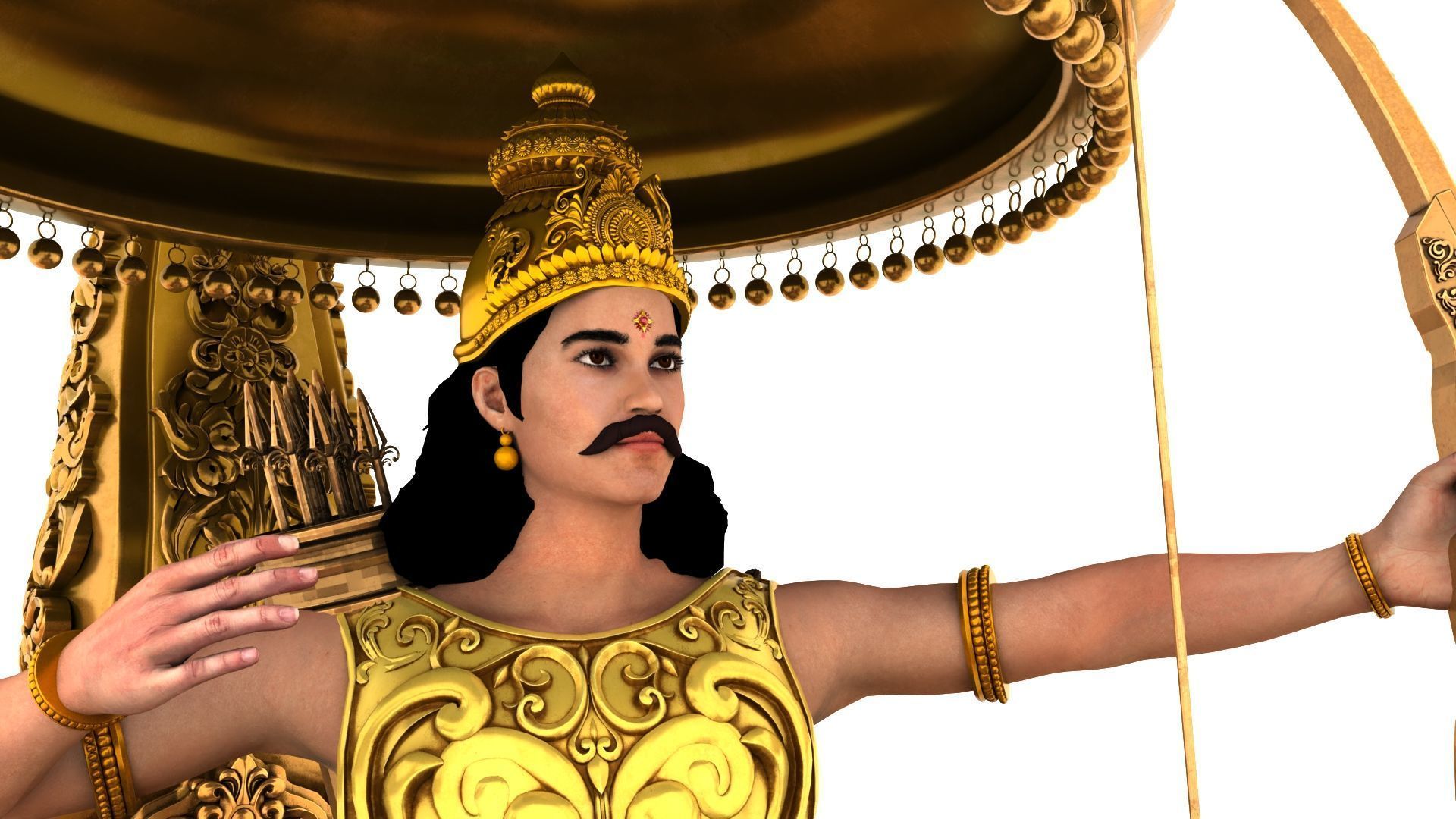 lord krishna arjuna 3D model | CGTrader
