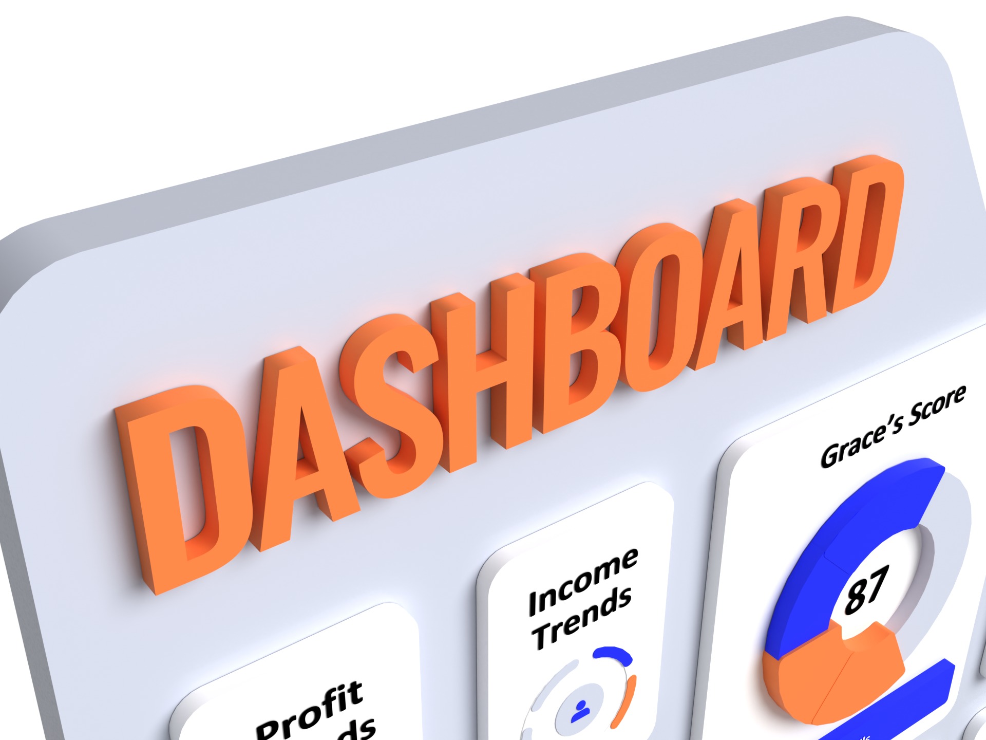 UI Statistics Graph Tax Analytic Dashboard Interface free 3D model ...