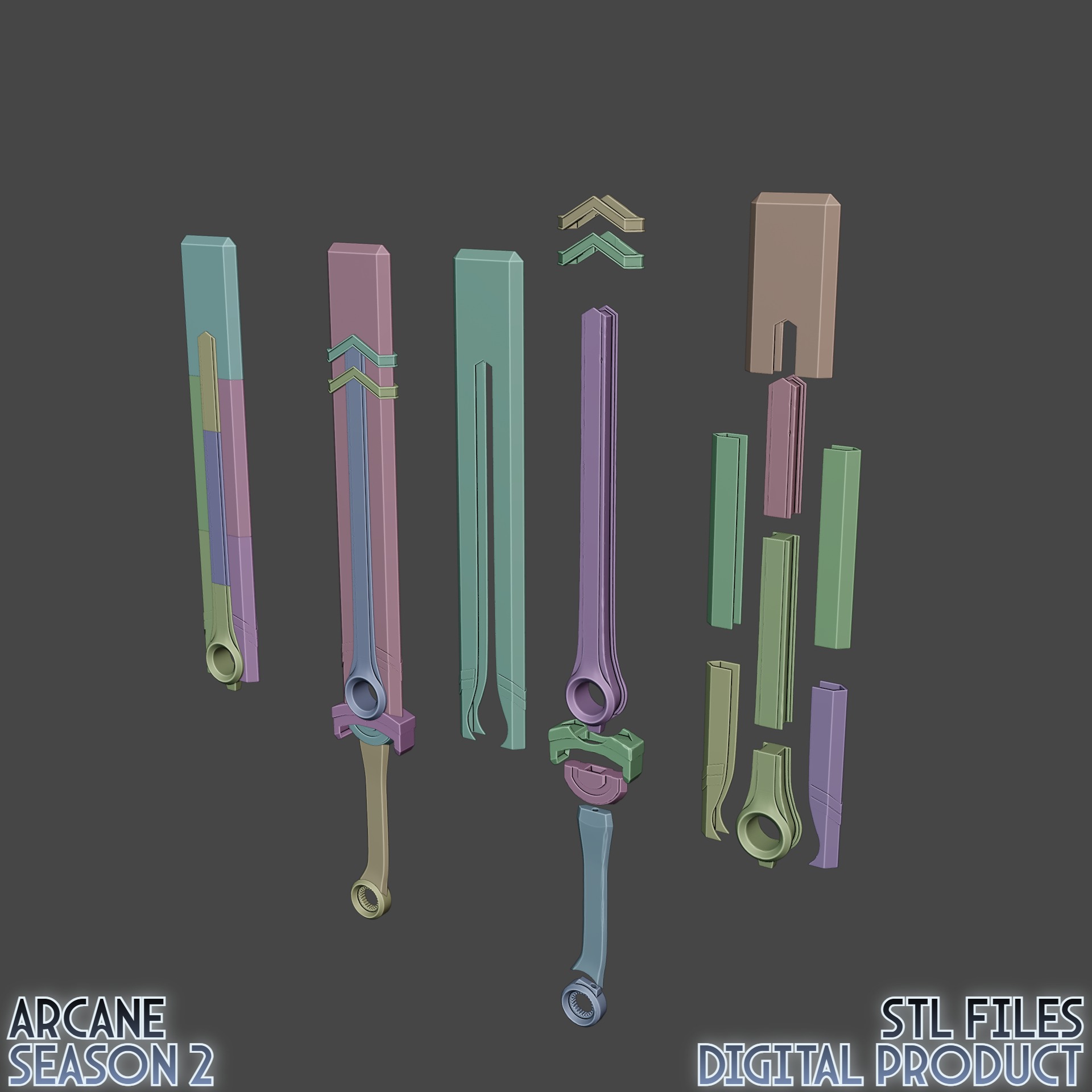 Ekko Cosplay Sword Arcane League of Legends 3D model 3D printable ...