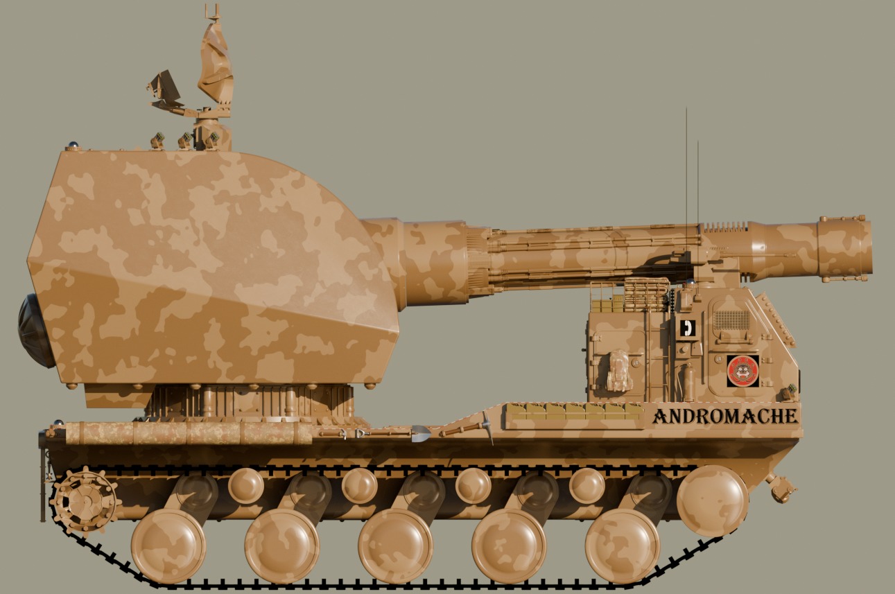 High-polly Next-Gen Self-Propelled Artillery Vehicle 3D model | CGTrader