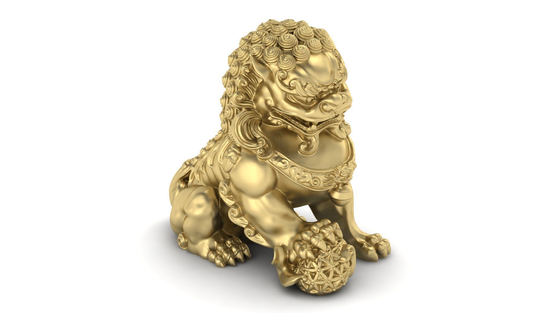Chinese Lion sculpture 3DM STL OBJ model for 3D printing and CNC 3D ...