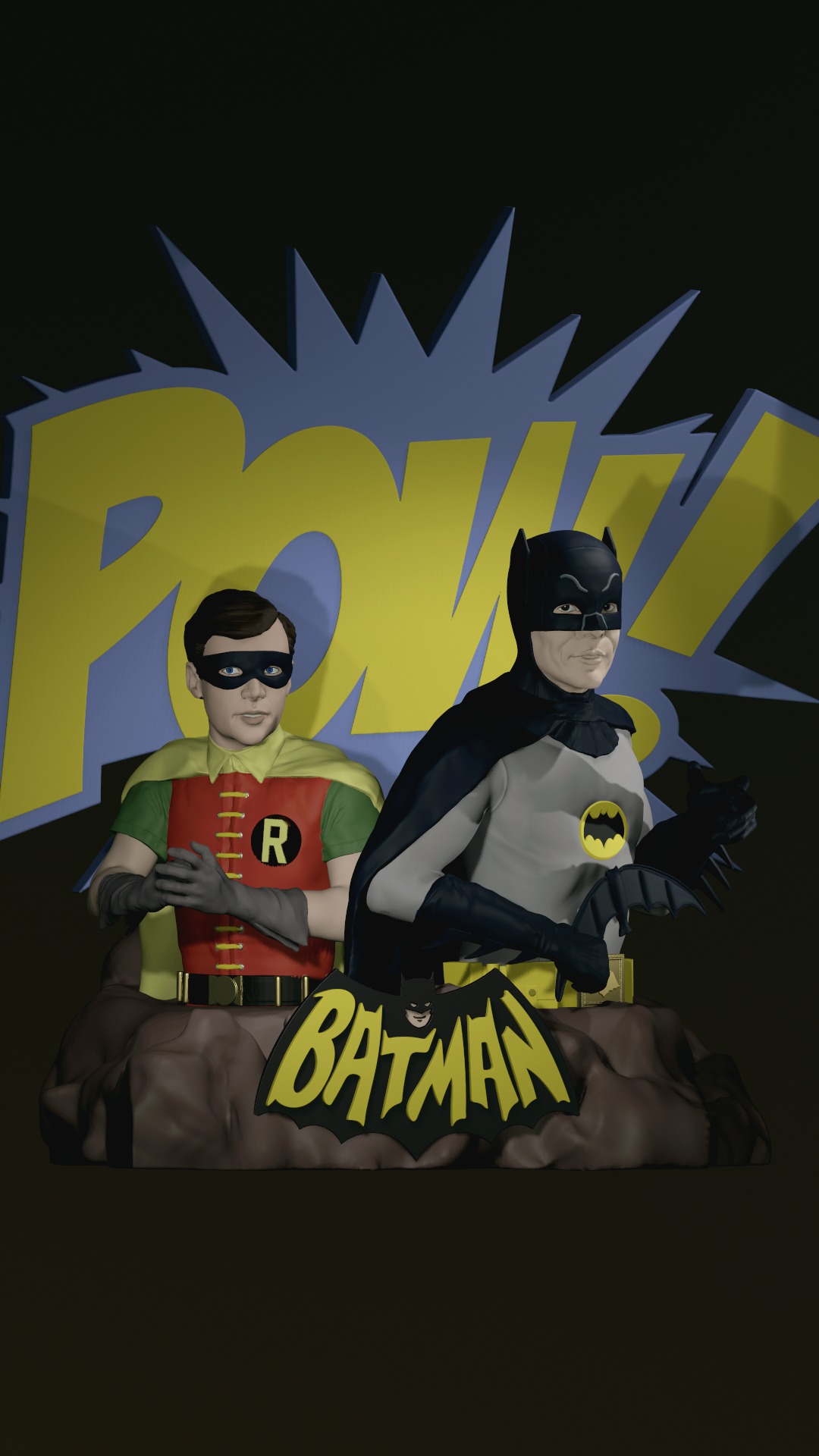 Batman 66 - Batman and Robin 3D model 3D printable | CGTrader