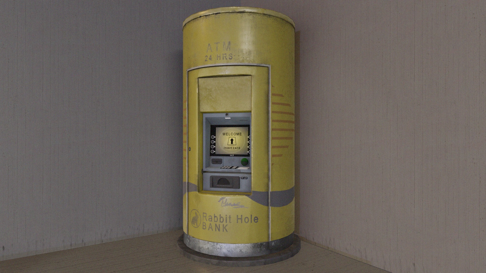 3D model ATM Kiosk Set VR / AR / low-poly | CGTrader