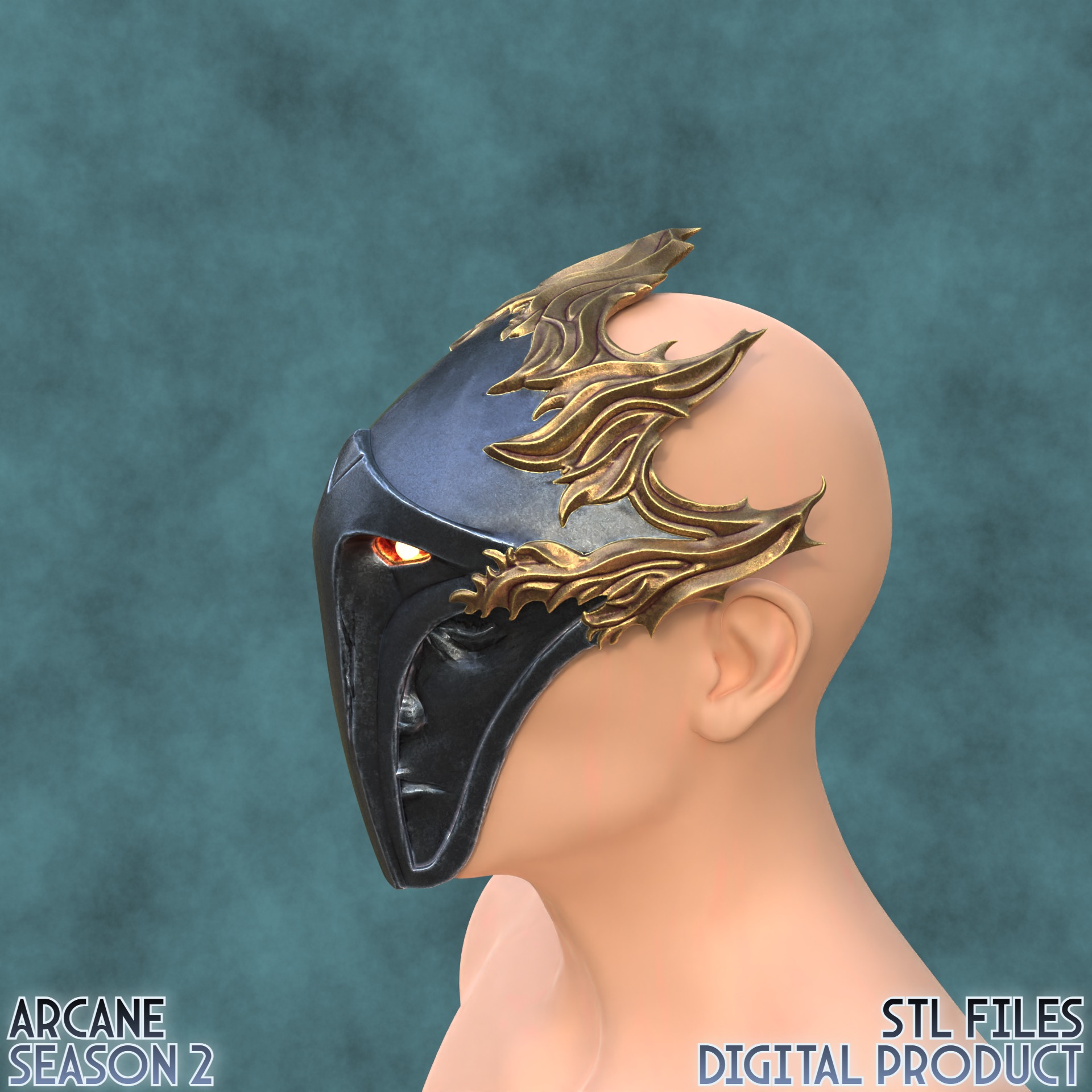 Viktor Hexteck Form Cosplay Mask Arcane League of Legends 3D model 3D ...