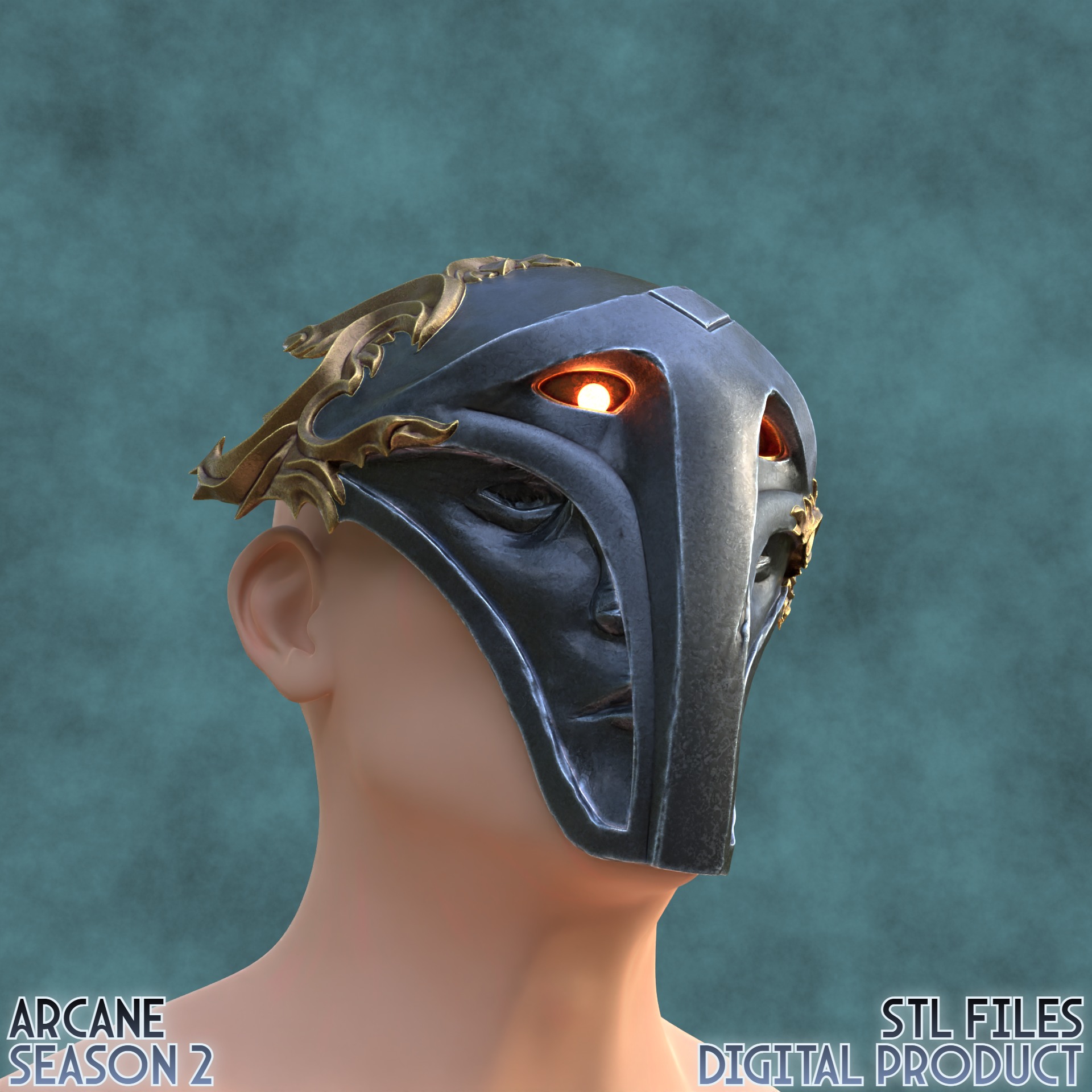 Viktor Hexteck Form Cosplay Mask Arcane League of Legends 3D model 3D ...