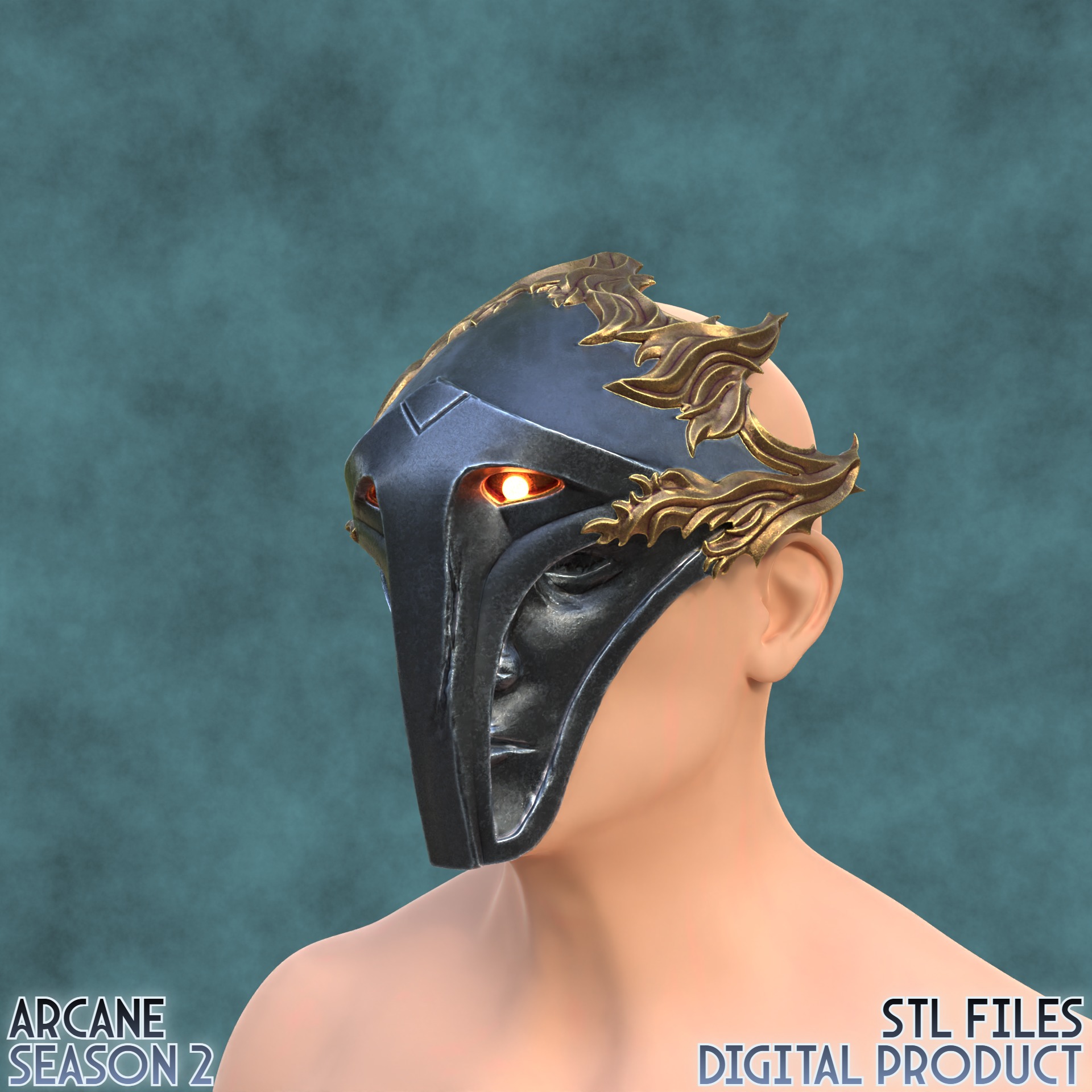 Viktor Hexteck Form Cosplay Mask Arcane League of Legends 3D model 3D ...