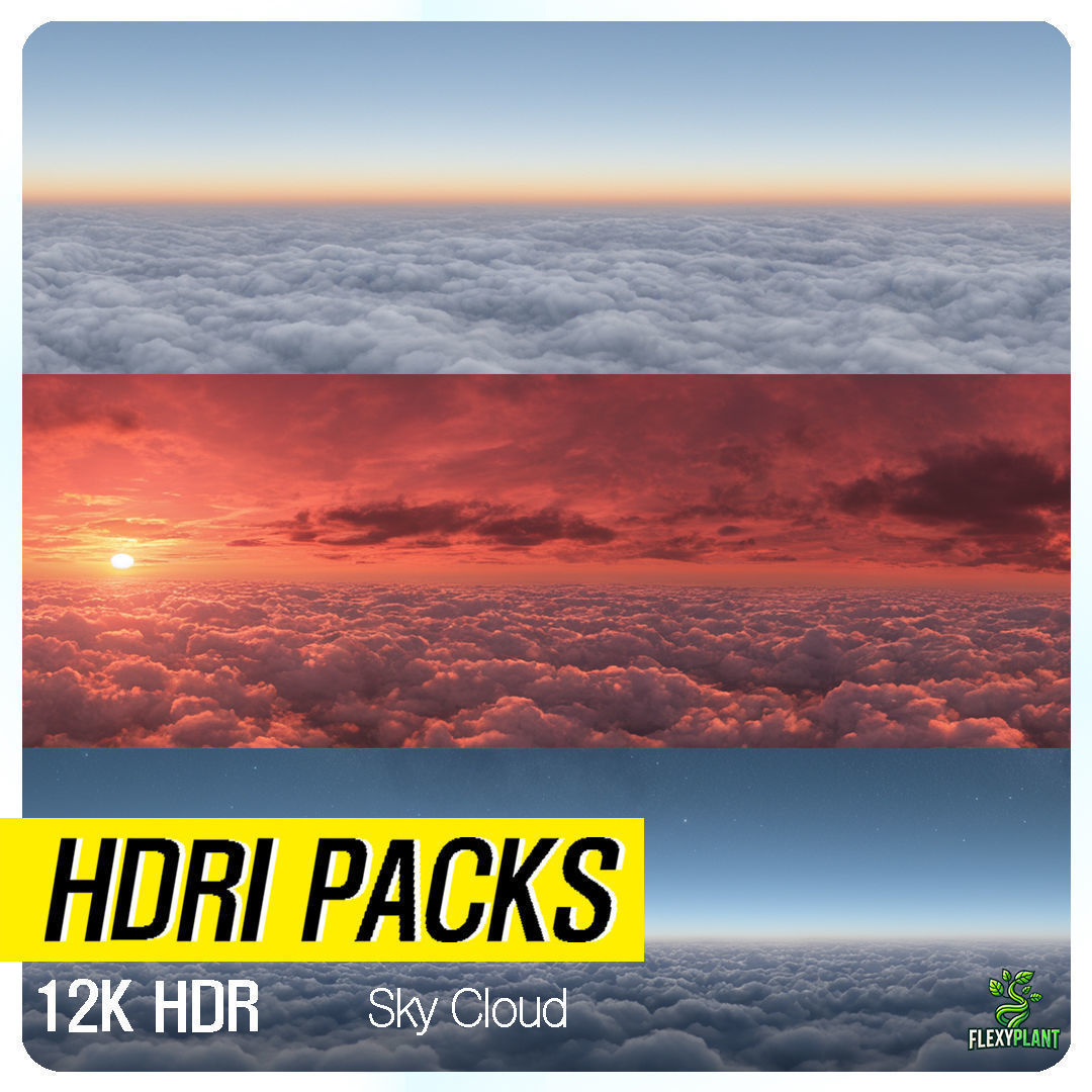 3D model Realistic HDRI 18pcs 12k Sky Cloud VR / AR / low-poly | CGTrader