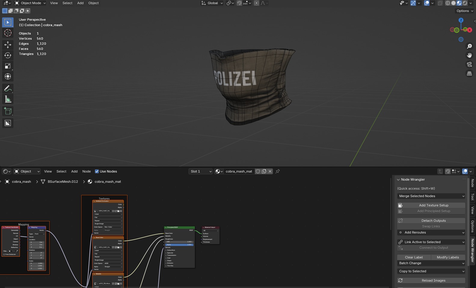 3D model Austrian Army Cobra Military Mask and Tactical GTA FIVEM VR ...