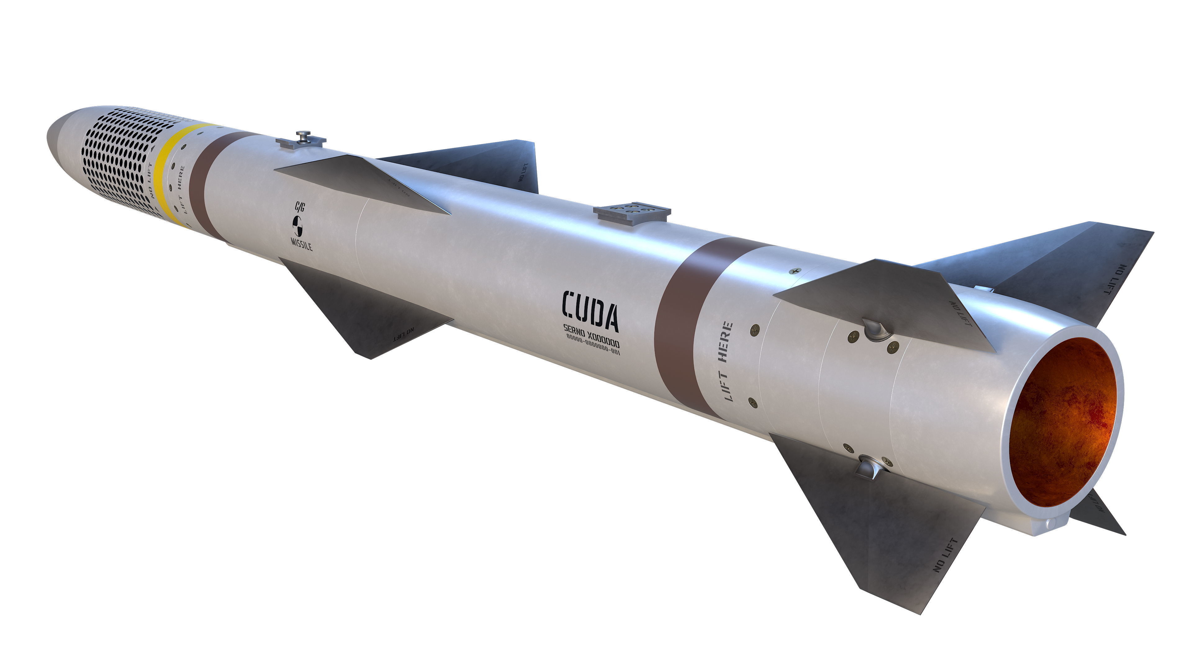 3D model Lockheed Martin CUDA Air-to-Air Missile Concept VR / AR / low ...