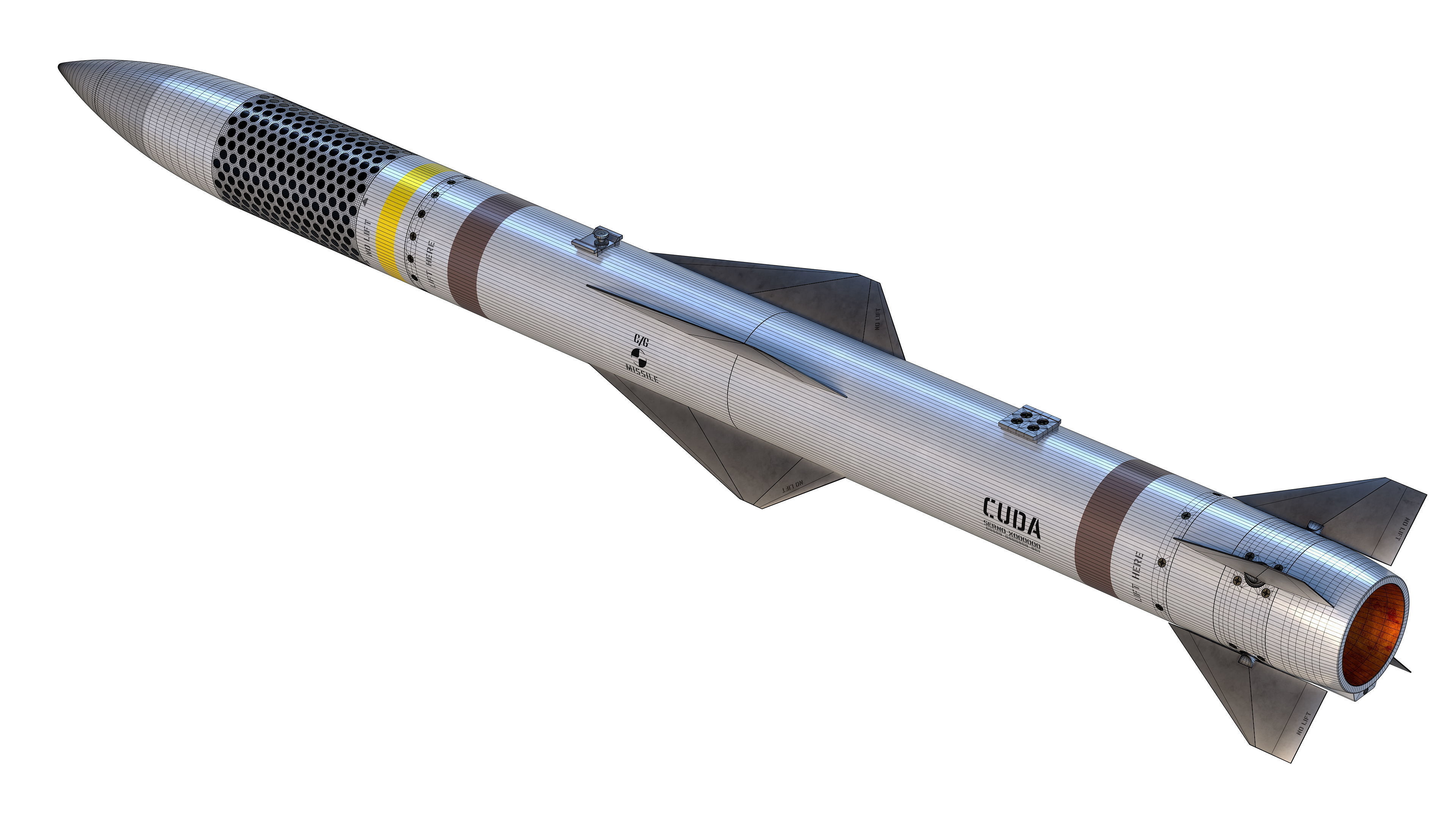 3D model Lockheed Martin CUDA Air-to-Air Missile Concept VR / AR / low ...