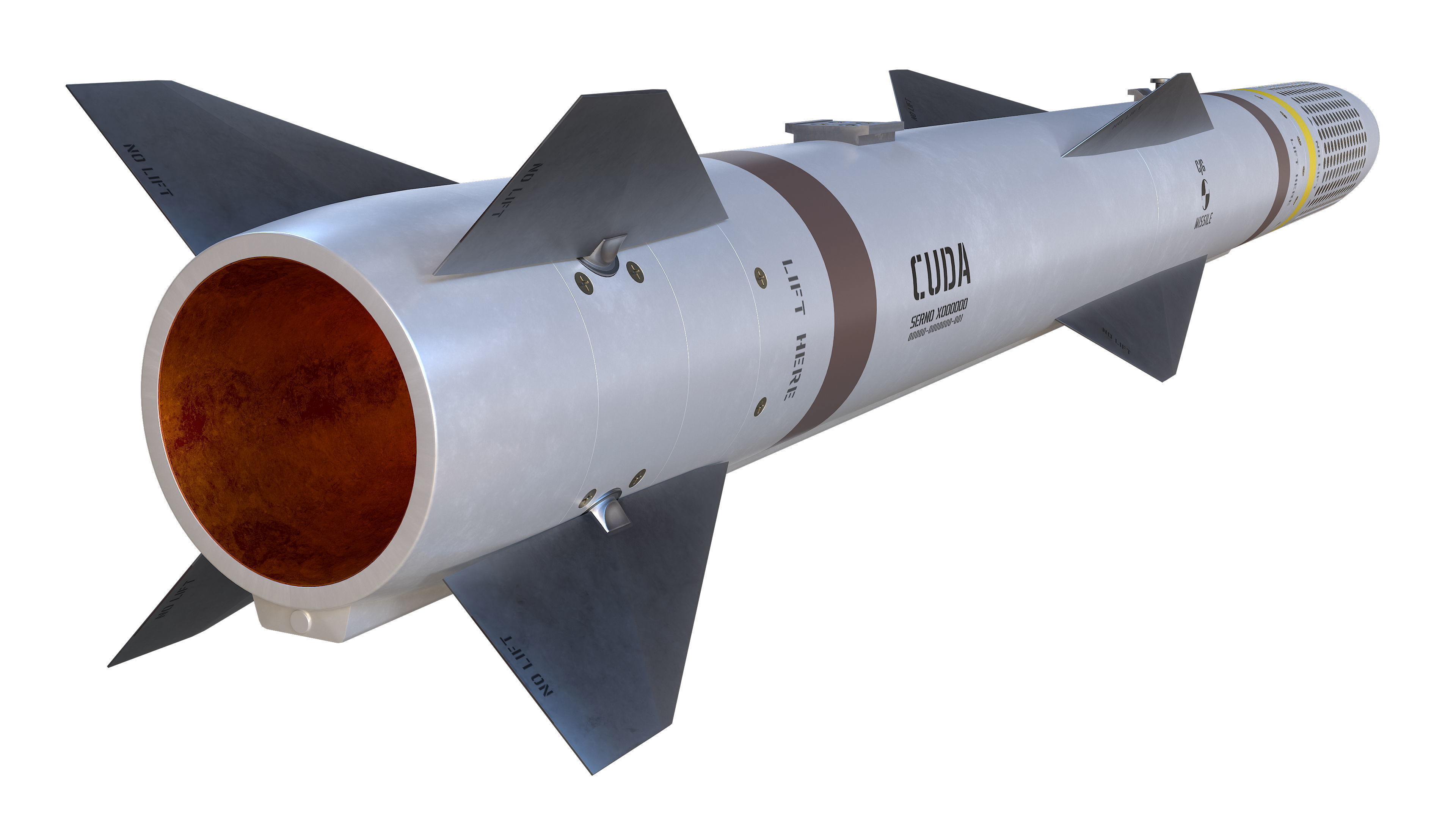 3D model Lockheed Martin CUDA Air-to-Air Missile Concept VR / AR / low ...