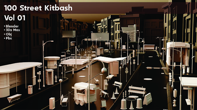 100 Street Kitbash 3D model | CGTrader