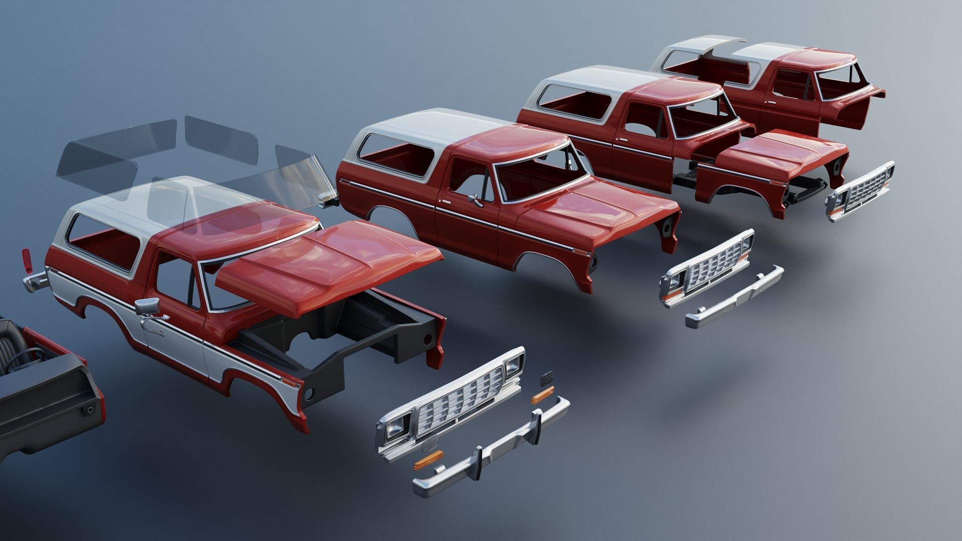 Bronco 1979 3D model 3D printable | CGTrader